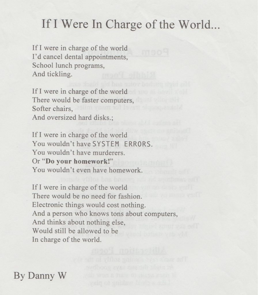 If I Were In Charge of the World - Novelty Buffs